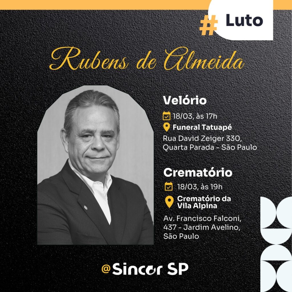 Nota: Velório Rubens de Almeida