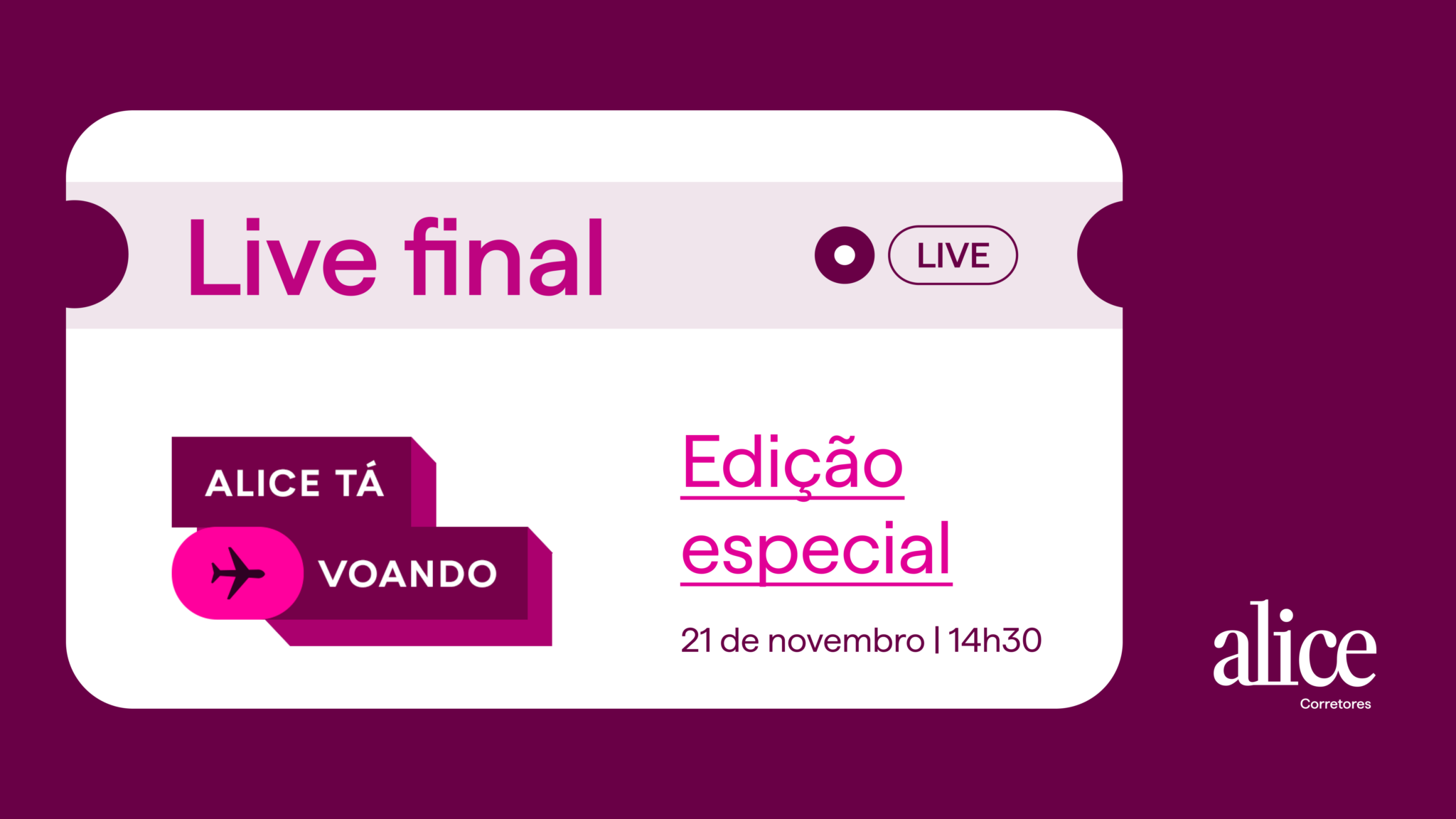 Alice faz live de encerramento da campanha "Alice Tá Voando" nesta ...